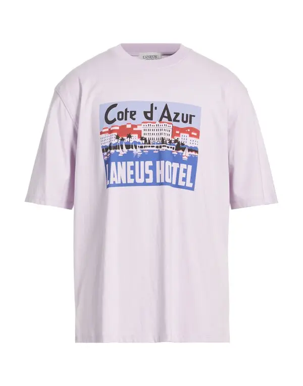 LANEUS T-shirt Size Cotton - Purple