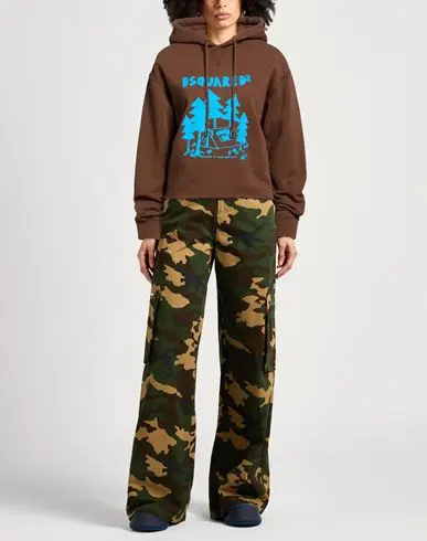 Dsquared2 Cotton Fleece Appliquéd Sweatshirt - Brown