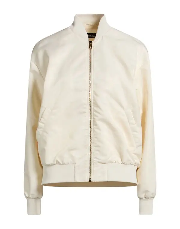 Versace Bomber Jacket With Logo - White