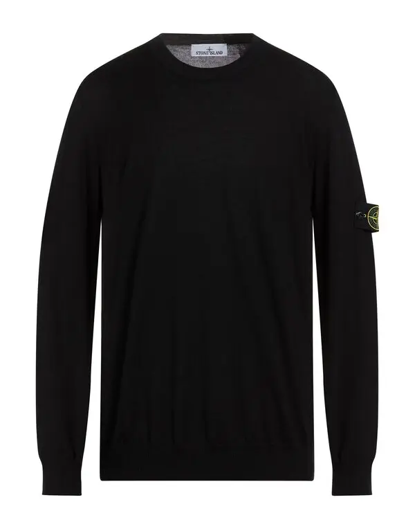 Stone Island Virgin Wool Sweater - Black