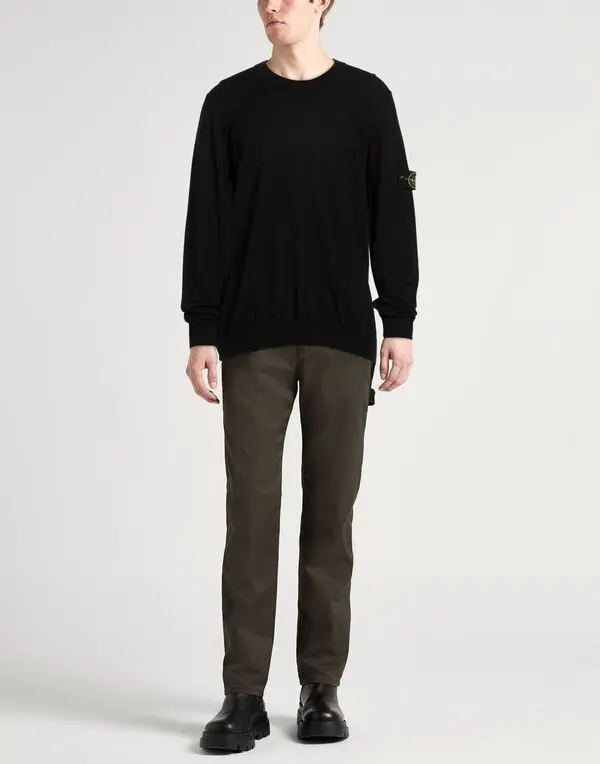 Stone Island Virgin Wool Sweater - Black