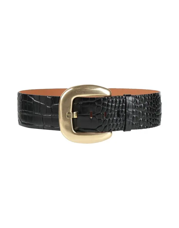 Luisa Spagnoli Leather Belt With Crocodile Print