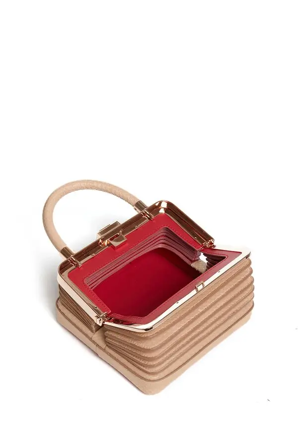 Gabriela Hearst Small Diana Snakeskin Bag - Nude