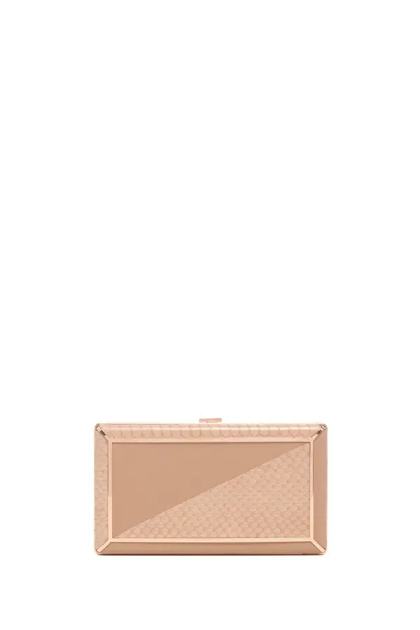 Gabriela Hearst Callas Clutch In Snakeskin And Nappa Leather - Nude