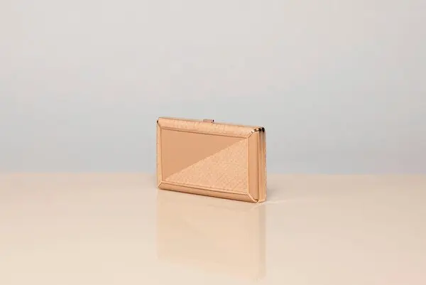Gabriela Hearst Callas Clutch In Snakeskin And Nappa Leather - Nude