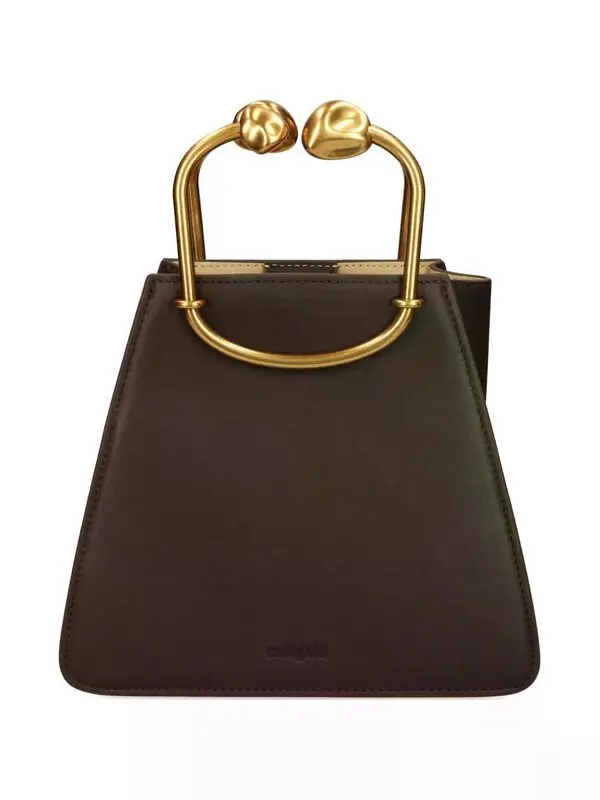 Cult Gaia Sculptural-handle Leather Mini Bag - Brown
