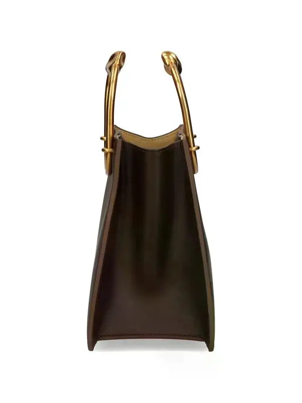 Cult Gaia Sculptural-handle Leather Mini Bag - Brown
