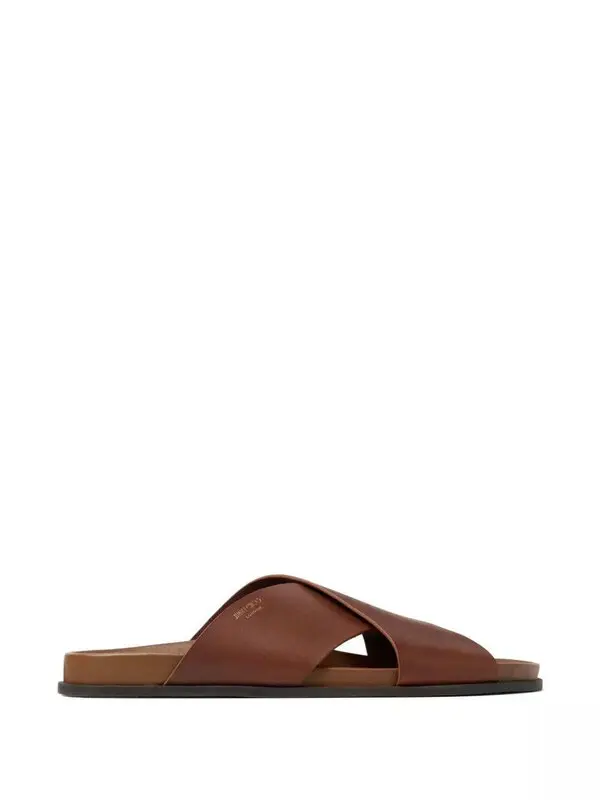 JIMMY CHOO Crossover-strap Sandals - Brown