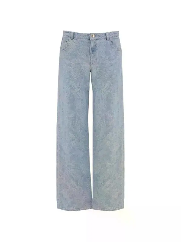 Just Cavalli Acid-wash Wide-leg Jeans