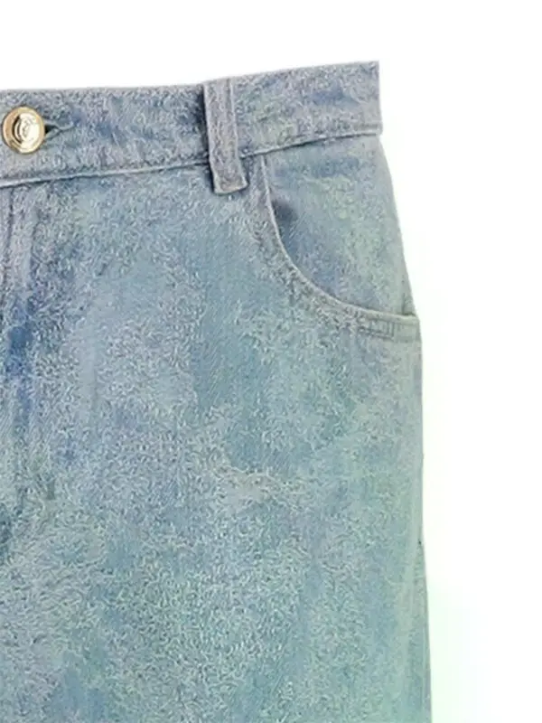 Just Cavalli Acid-wash Wide-leg Jeans