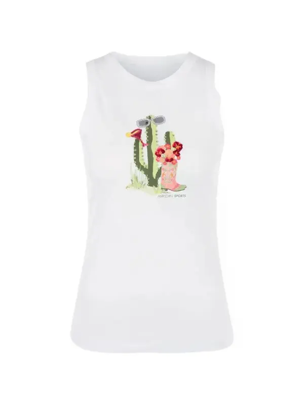 MARCCAIN Graphic-print Sleeveless Tank Top