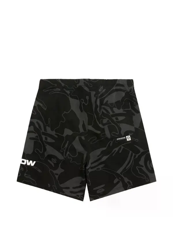 AAPE BY *A BATHING APE Moonface Logo-patch Camo Shorts - Black