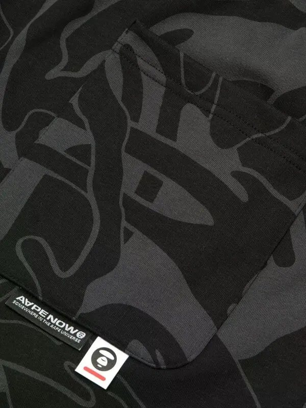 AAPE BY *A BATHING APE Moonface Logo-patch Camo Shorts - Black