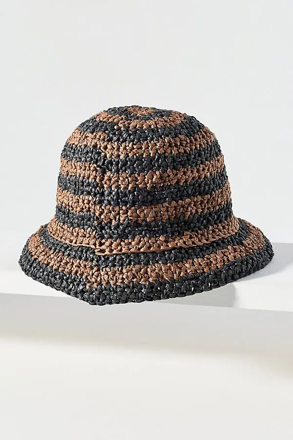 BRUNNA.CO Brigitte Raffia Bucket Hat