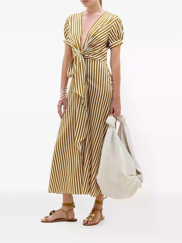 Silvia Tcherassi Tie-front Striped Dress