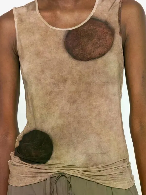 UMA WANG Ti Polka-dot Sleeveless Top