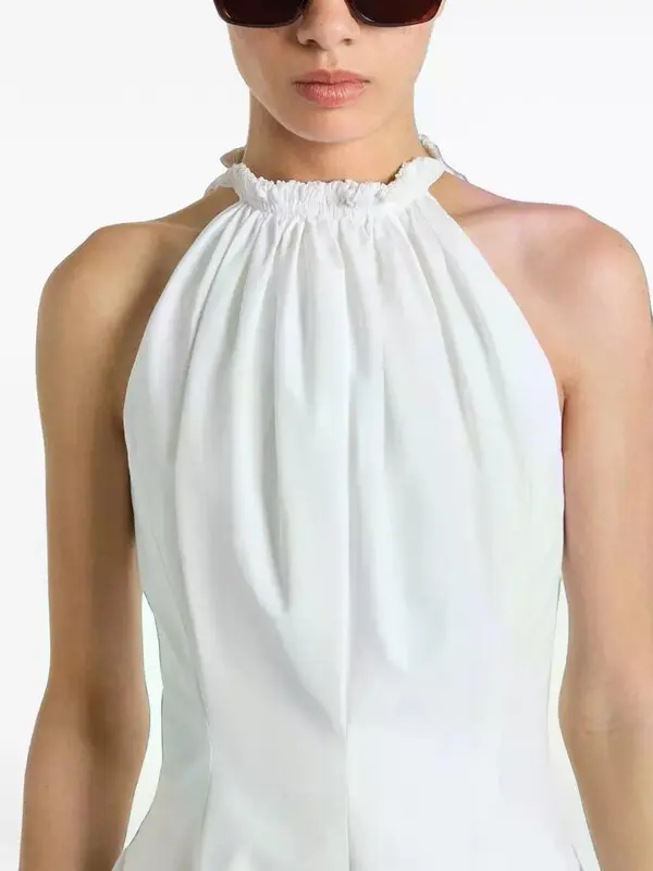 Balmain Flared Cotton Poplin Dress