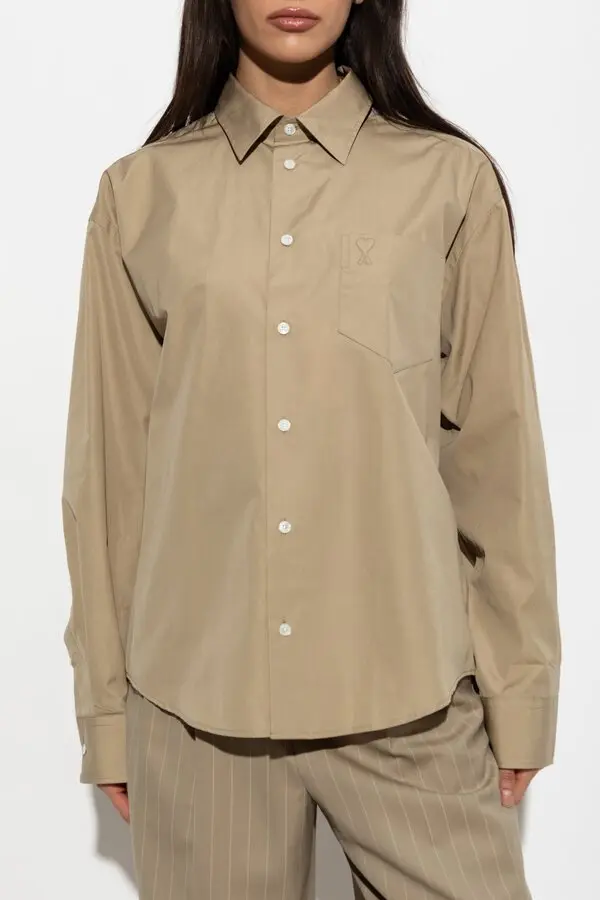 AMI Paris Oversize Shirt - Beige