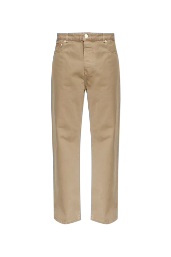 AMI Paris Wide-leg Jeans - Brown