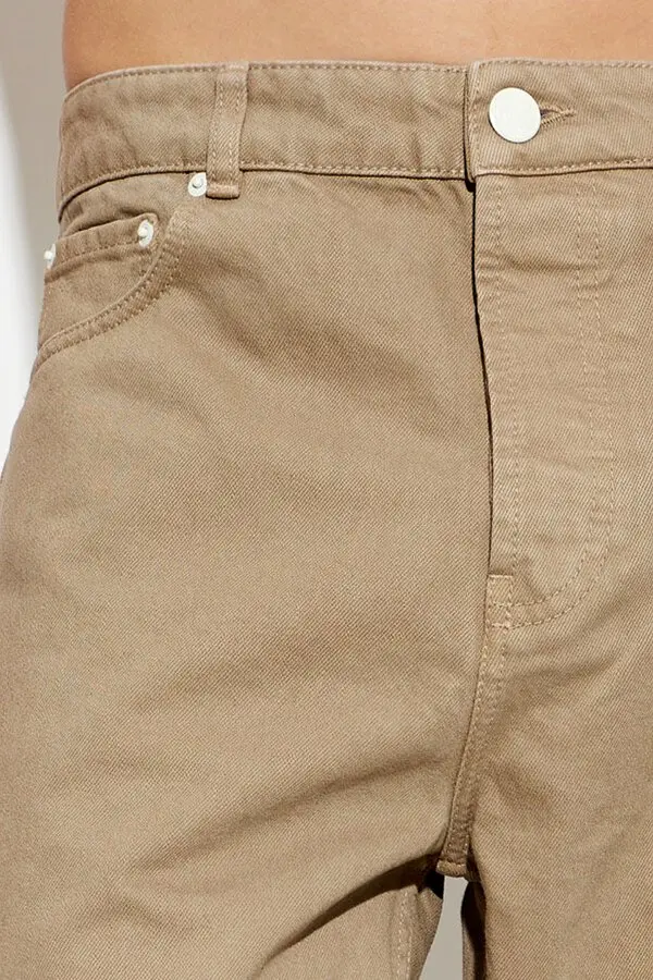 AMI Paris Wide-leg Jeans - Brown
