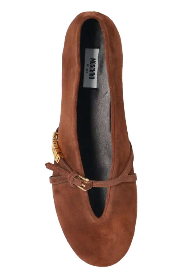Moschino Suede Ballet Flats - Brown