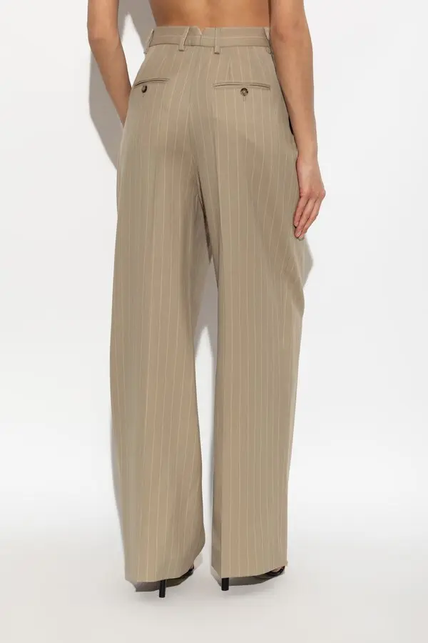AMI Paris Wool Wide-leg Trousers
