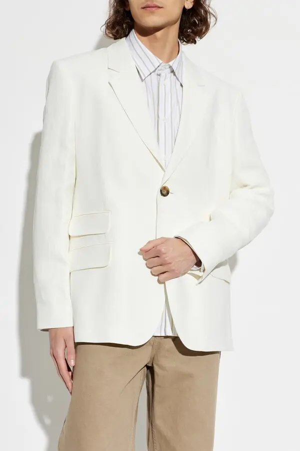 Ami Single-vent Blazer - White