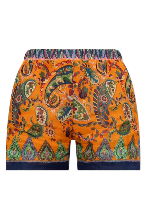 Etro Patterned Ramie Shorts