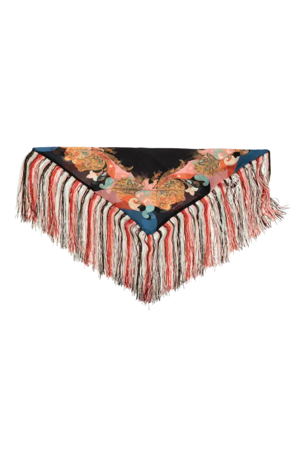 Etro Triangular Scarf With Fringes - Multicolour