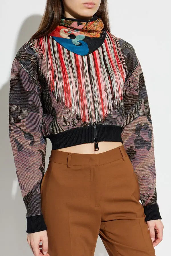 Etro Triangular Scarf With Fringes - Multicolour
