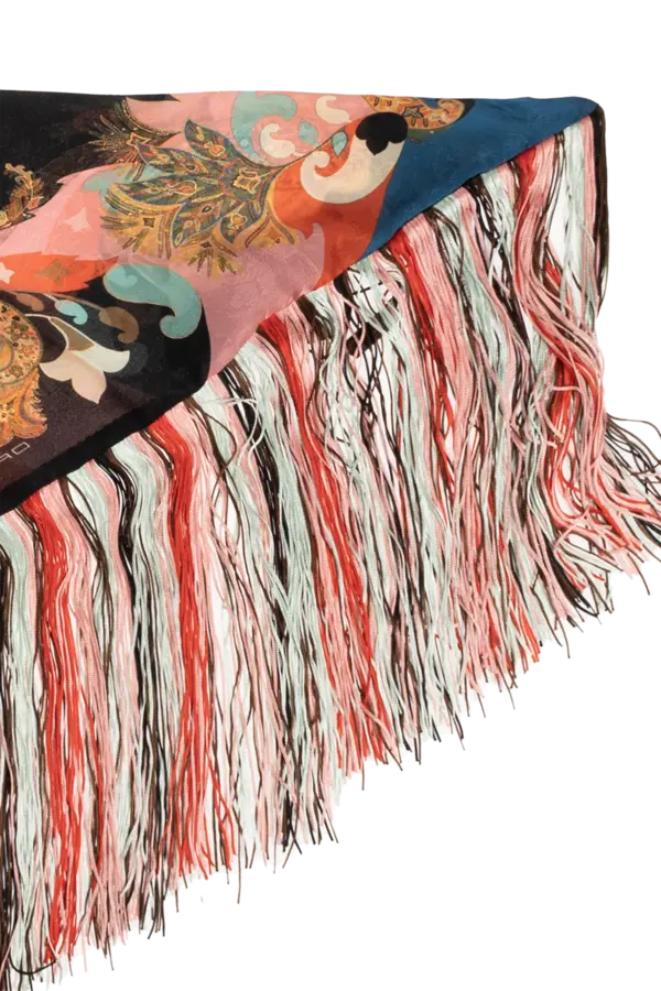Etro Triangular Scarf With Fringes - Multicolour