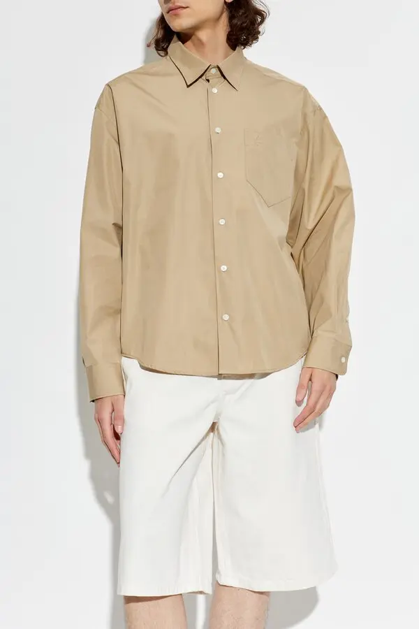 AMI Paris Oversize' Shirt - Beige
