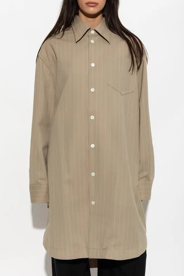 AMI Paris Shirt-style Dress - Beige
