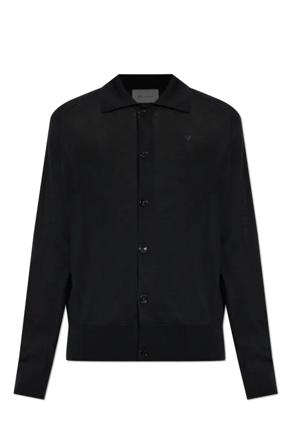 AMI Paris Wool Cardigan - Black