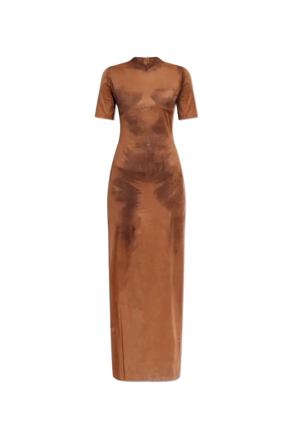 Acne Studios Velvet Finish Maxi Dress - Brown