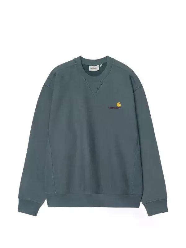 Carhartt Work In Progress American Script Logo Sweatshirt - Blue