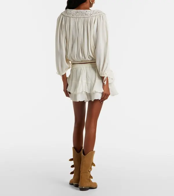 Isabel Marant Étoile Geisa Tiered Silk Miniskirt
