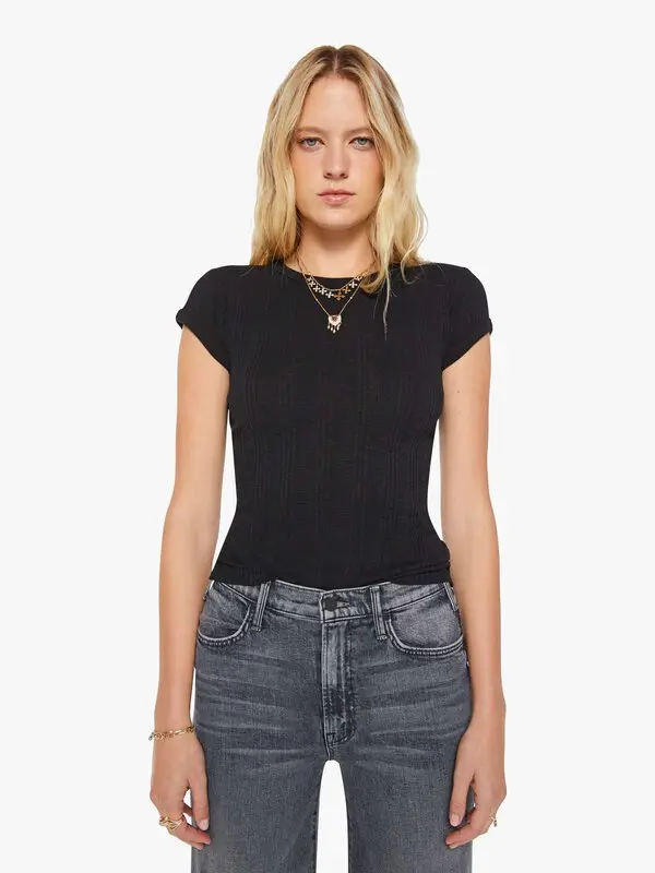 MOTHER The Itty Bitty Ringer T-shirt - Black