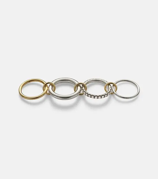 SPINELLI KILCOLLIN Janssen Sg 18kt Gold And Sterling Ring With Diamonds - Silver