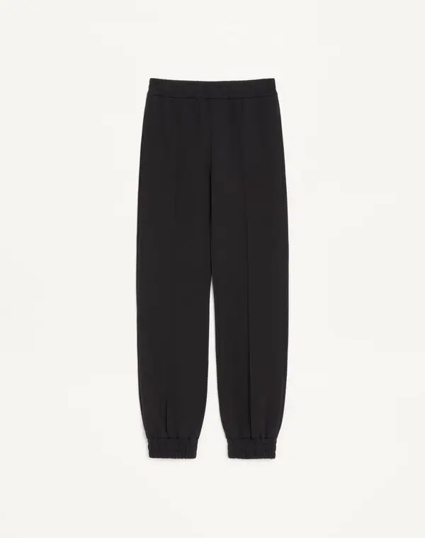 Valentino Garavani Cotton Jogging Trousers With Vgold - Black