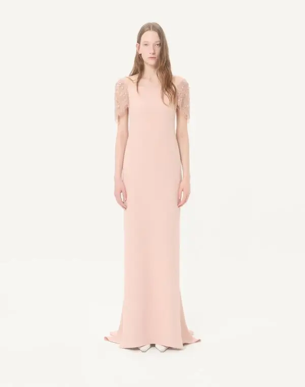 Valentino Garavani Embroidered Couture Cady Long Dress
