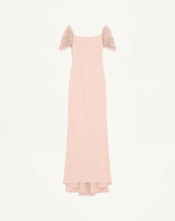 Valentino Garavani Embroidered Couture Cady Long Dress - Pink
