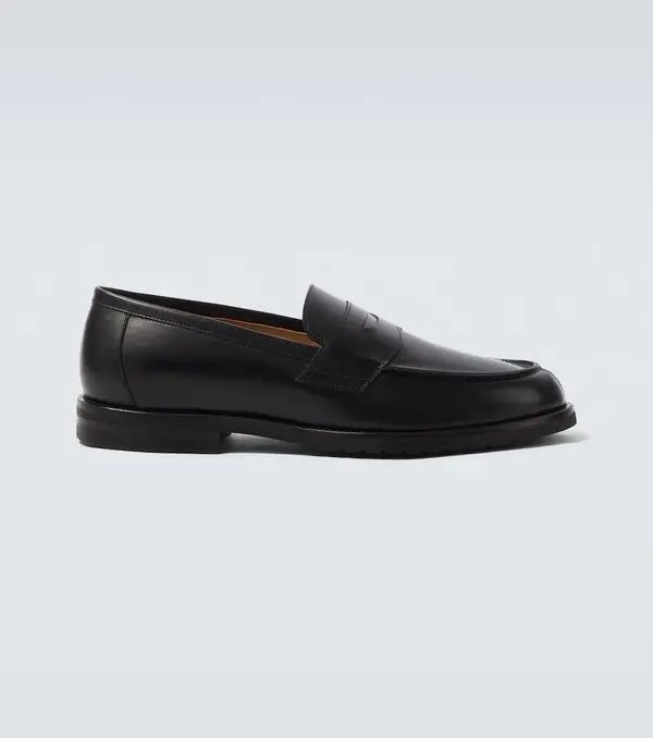 Thom Sweeney Leather Penny Loafers
