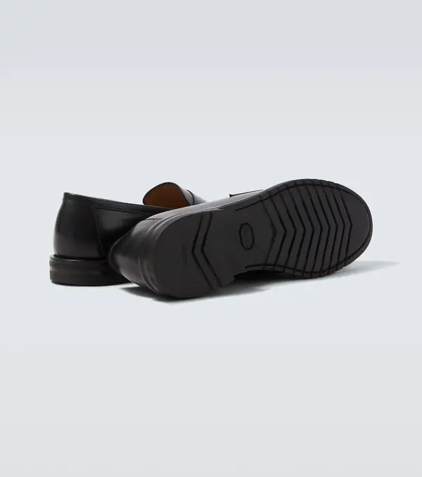 Thom Sweeney Leather Penny Loafers