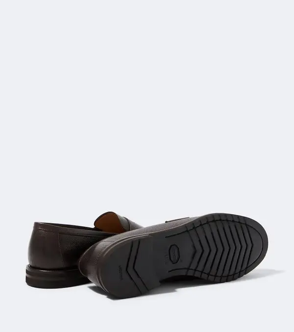 Thom Sweeney Leather Penny Loafers - Brown