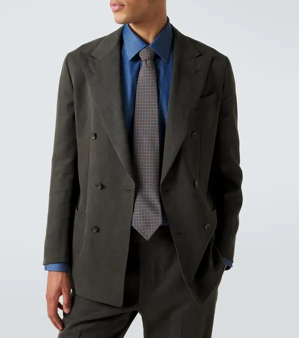 Thom Sweeney Printed Silk Tie