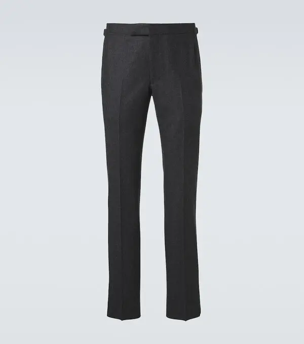 Thom Sweeney Wool Flannel Slim Pants