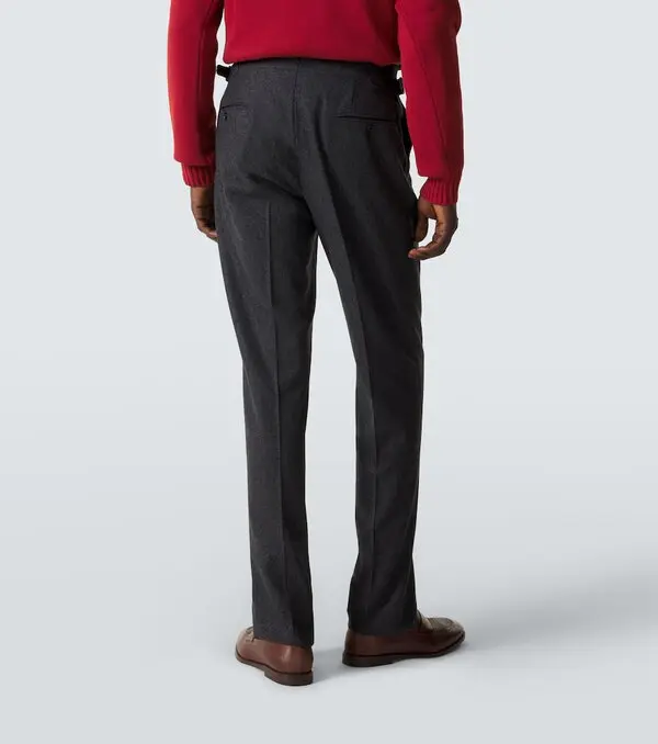 Thom Sweeney Wool Flannel Slim Pants