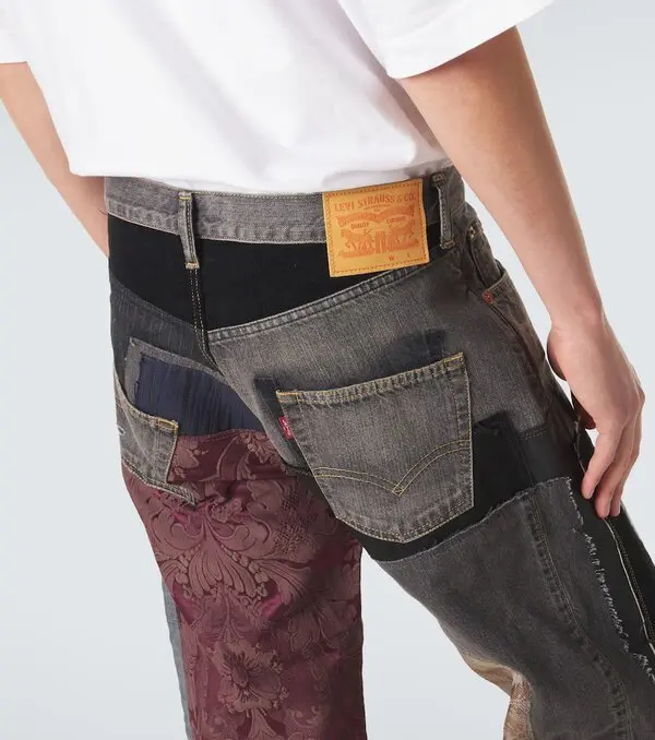 Junya Watanabe X Levi's® Patchwork Wide-leg Jeans - Blue