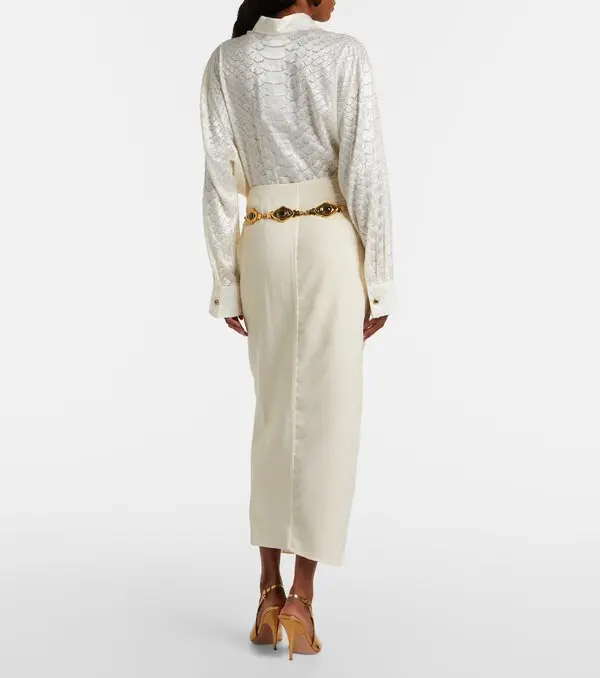 Roberto Cavalli Pleated Midi Skirt